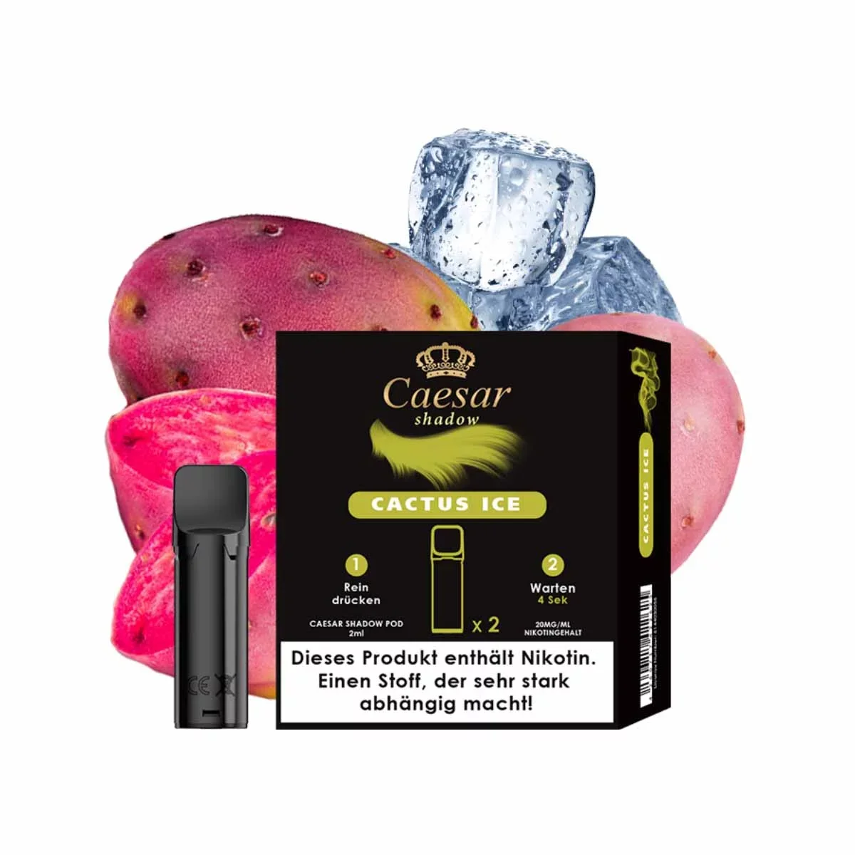 Caesar Shadow Pods | Cactus Ice | Nikotinhaltig 20mg | 2er Pack, 9,99