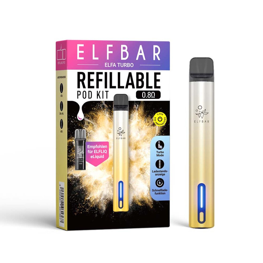 Elfa Turbo | Pod System | Aurora Gold, 14,90