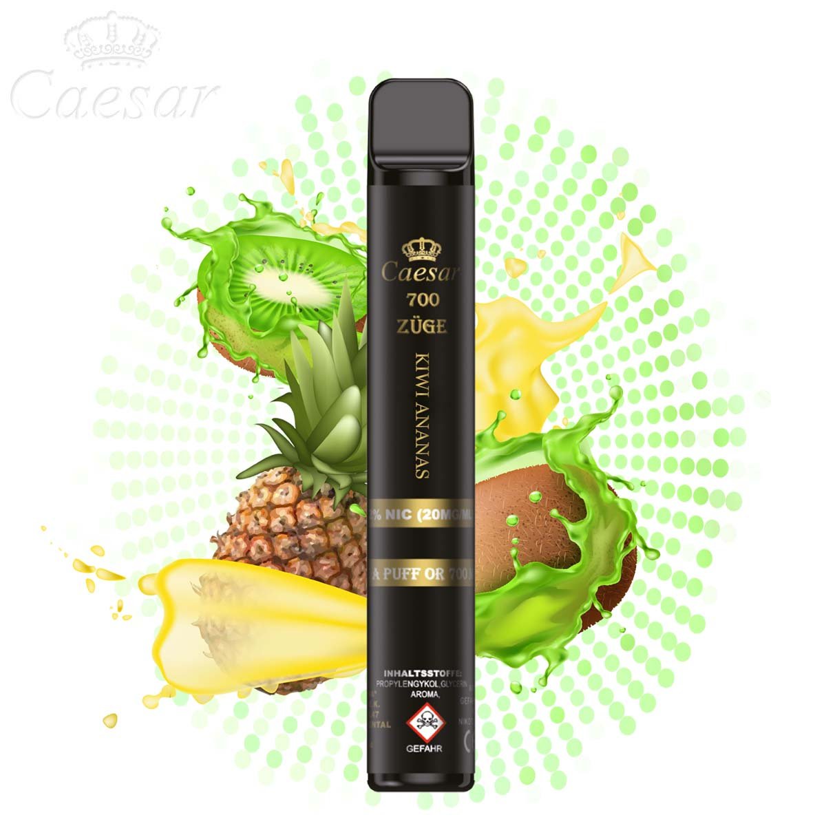 Entdecken Sie den erfrischenden Caesar Vape Kiwi und Ananas bei Smoke ...